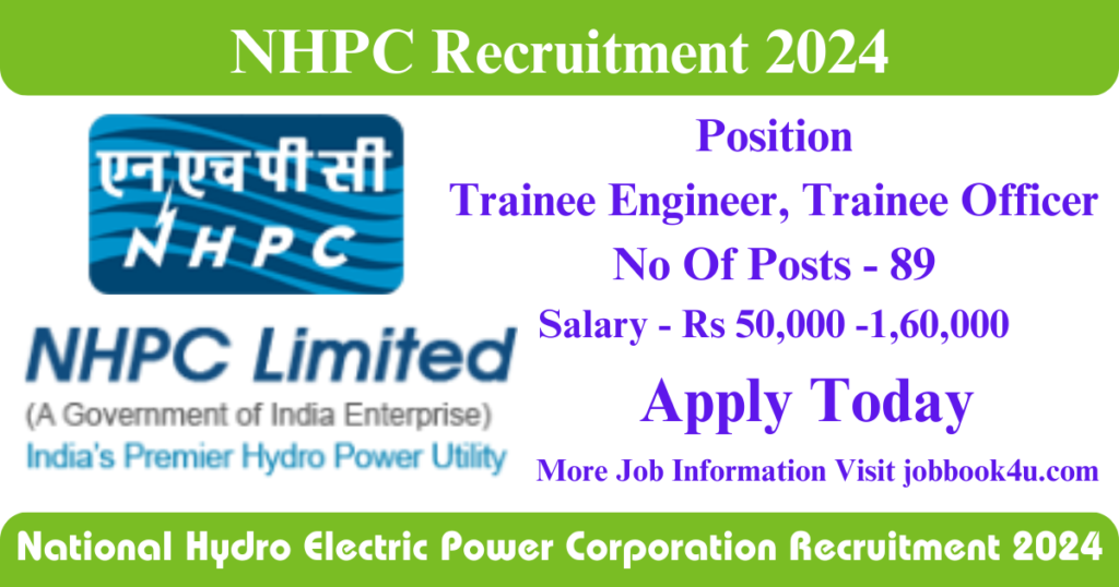 NHPC Recruitment 2024: Announces Vacancies For Trainee Engineer And Trainee Officer Roles - JOB ...